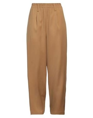 QUIRA Virgin Wool Twill Trousers - Camel