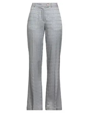 ALYSI Checked Twill Wide Leg Pants