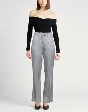ALYSI Checked Twill Wide Leg Pants
