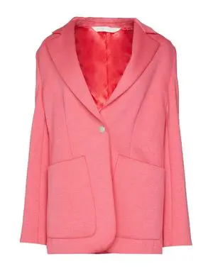 Palm Angels Single-breasted Blazer With Side Seam Stripes - Red