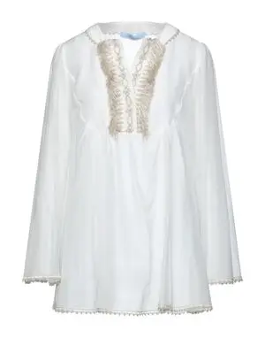 Blumarine Cotton-silk Top - Ivory