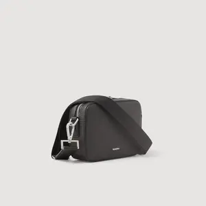Sandro Saffiano Motif Leather Bag - Black