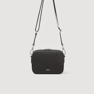 Sandro Saffiano Motif Leather Bag - Black