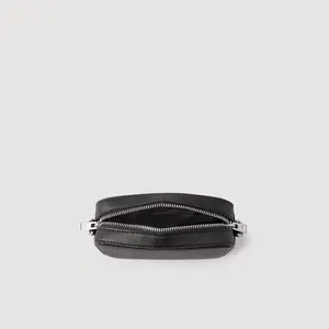 Sandro Saffiano Motif Leather Bag - Black