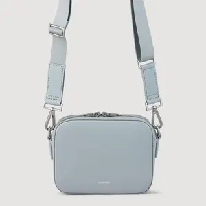 Sandro Small Leather Bag - Blue Sky