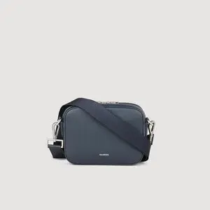 Sandro Sandro Saffiano Motif Leather Bag Midnight Blue