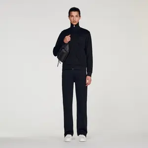 Sandro Square Cross Coated Canvas Belt Bag