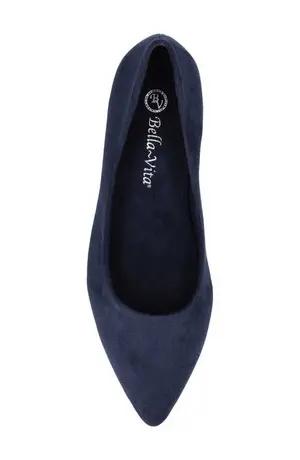 BELLA VITA Mireya Flat - Navy Suede