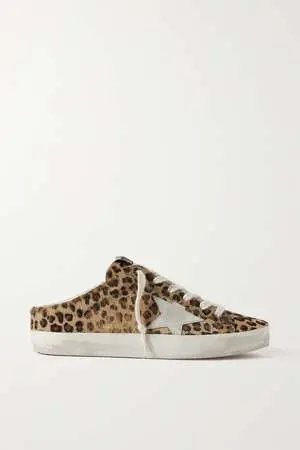 GOLDEN GOOSE Super-star Sabot Leopard-print Slip-on Sneakers - Brown