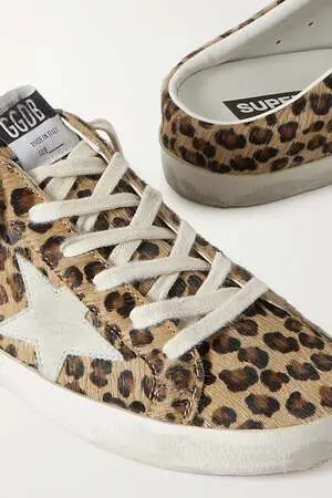 GOLDEN GOOSE Super-star Sabot Leopard-print Slip-on Sneakers - Brown