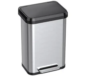 ITOUCHLESS Softstep Stainless Steel Trash Can 1 3.2 Gallon - Silver