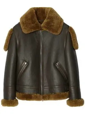 Burberry Shearling Leather Aviator Jacket