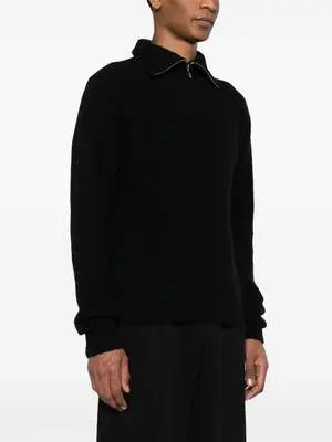 Officine Générale High-neck Ribbed Jumper - Black