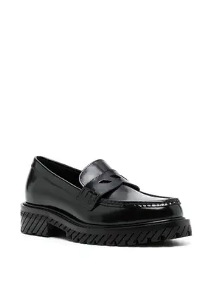 Off-White Diag-stripe Leather Loafers
