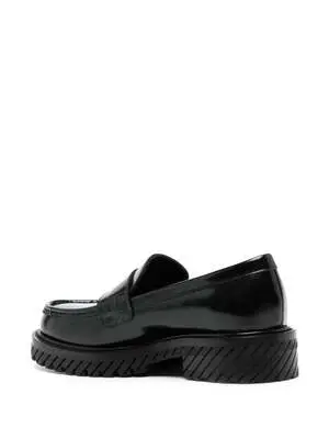 Off-White Diag-stripe Leather Loafers