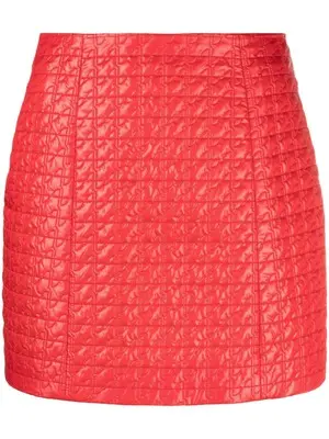 PATOU Quilted Shell Miniskirt - Red