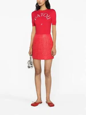 PATOU Quilted Shell Miniskirt - Red