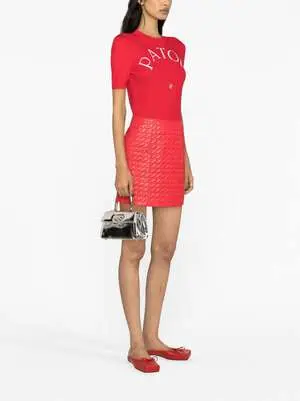 PATOU Quilted Shell Miniskirt - Red