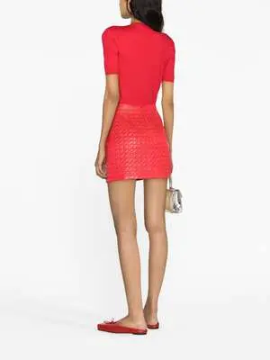 PATOU Quilted Shell Miniskirt - Red