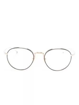 Thom Browne Round-frame Glasses - Gold