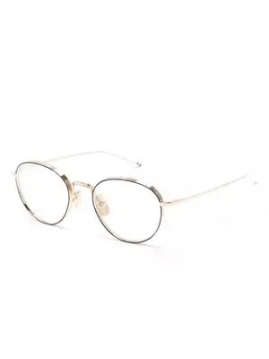 Thom Browne Round-frame Glasses - Gold