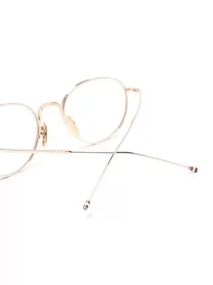 Thom Browne Round-frame Glasses - Gold