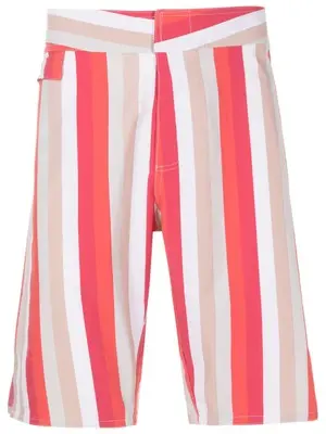 AMIR SLAMA Striped Bermuda Shorts - Orange