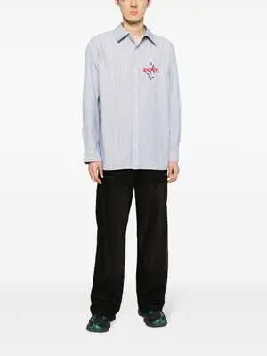 ADISH Nafnuf Logo-embroidered Striped Shirt
