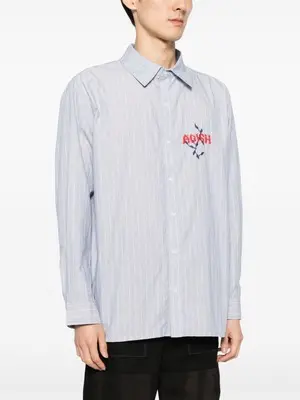 ADISH Nafnuf Logo-embroidered Striped Shirt