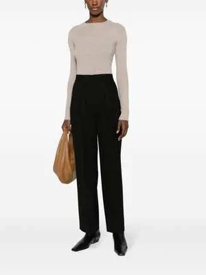 TOTEME Double-pleated Tailored Trousers - Black