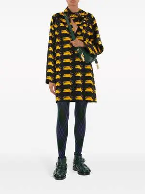 Burberry Duck-print Silk Minidress