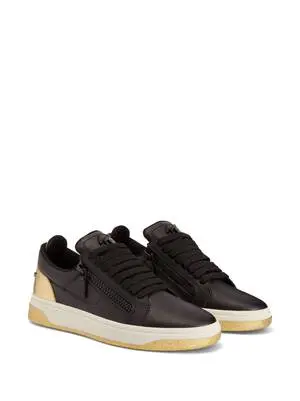 GIUSEPPE ZANOTTI Double-zip Low-top Sneakers - Black