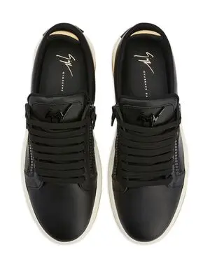 GIUSEPPE ZANOTTI Double-zip Low-top Sneakers - Black