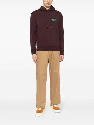 Maison Kitsuné Mid-rise Straight-leg Cotton Trousers