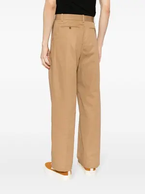 Maison Kitsuné Mid-rise Straight-leg Cotton Trousers