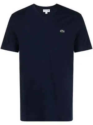 Lacoste Logo-patch V-neck T-shirt - Blue