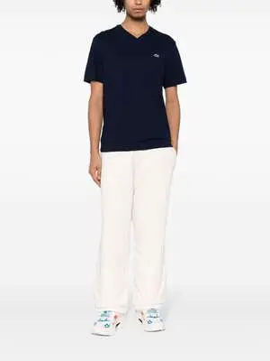 Lacoste Logo-patch V-neck T-shirt - Blue