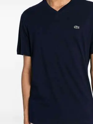 Lacoste Logo-patch V-neck T-shirt - Blue