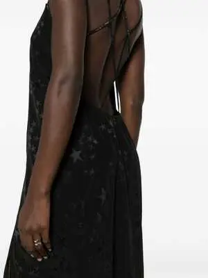 Zadig&Voltaire Rohal Star-jacquard Silk Dress - Black