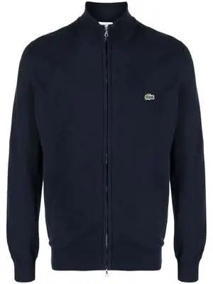 Lacoste Crocodile Logo-patch Cardigan - Blue