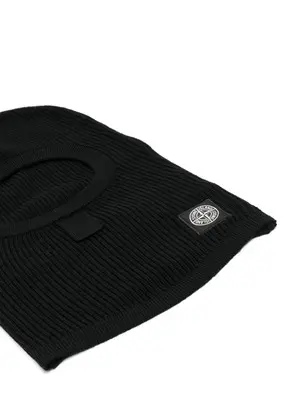 Stone Island Virgin Wool Balaclava With Compass Patch