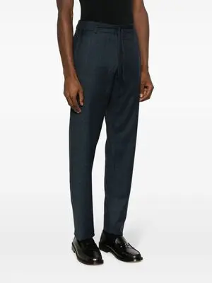 Canali Drawstring-waist Chinos - Blue