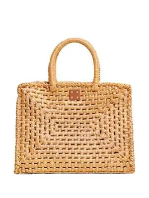 FERRAGAMO Studio Box Raffia Tote