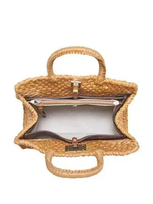 FERRAGAMO Studio Box Raffia Tote