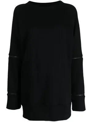 Y’s Zip-detail Cotton Sweatshirt