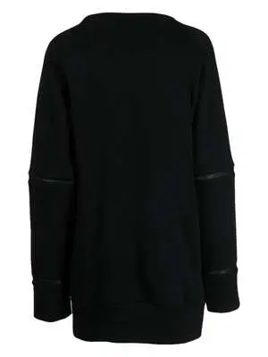 Y’s Zip-detail Cotton Sweatshirt