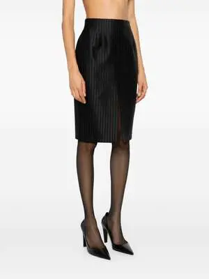 Saint Laurent Pinstripe Pencil Skirt