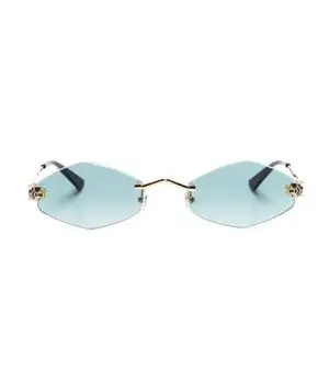CARTIER Cat-eye Frame Sunglasses - Gold
