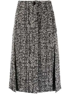 LANVIN Textured-finish Mid-rise Skirt