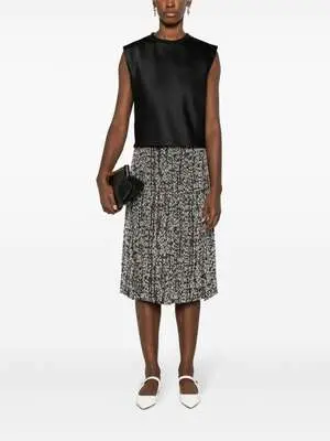 LANVIN Textured-finish Mid-rise Skirt